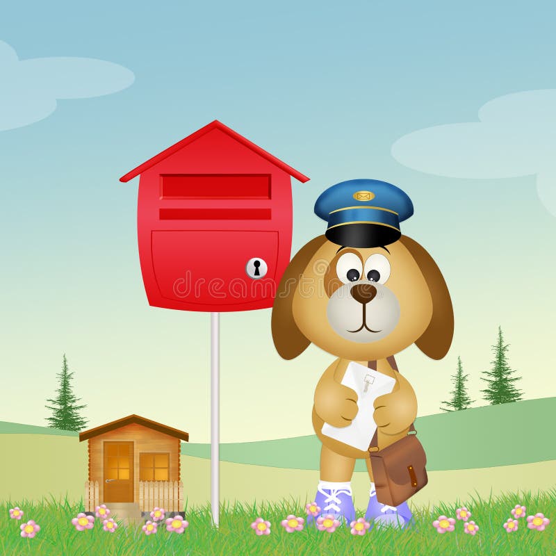 Postman Dog Stock Illustrations – 163 Postman Dog Stock Illustrations ...