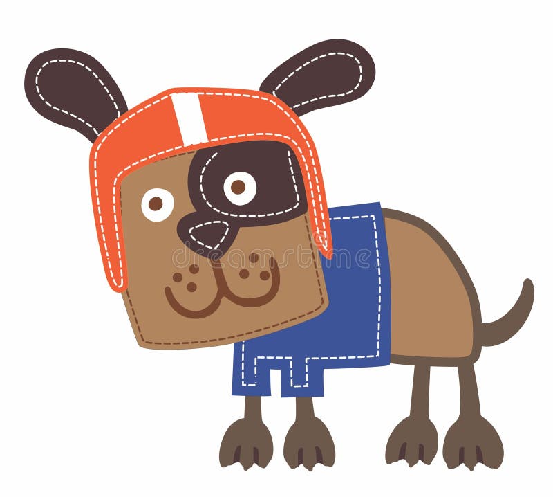 Cute Dog Print Vector Design Stock Vector - Illustration of font, shirt ...