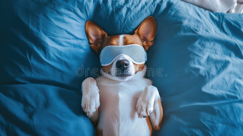 Cute Dog Relaxing Bed Sleep Mask Stock Photos - Free & Royalty-Free ...