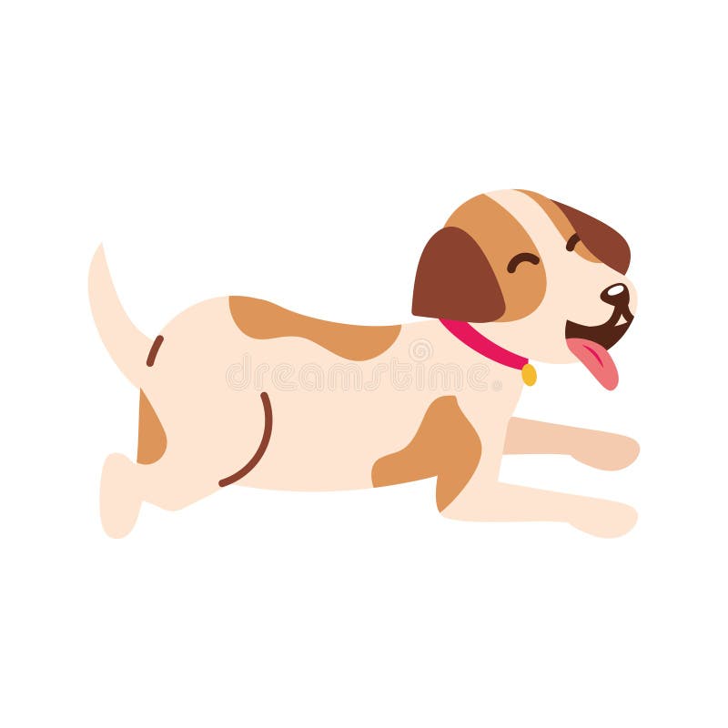 Cute dog resting cartoon stock illustration. Illustration of doggy ...