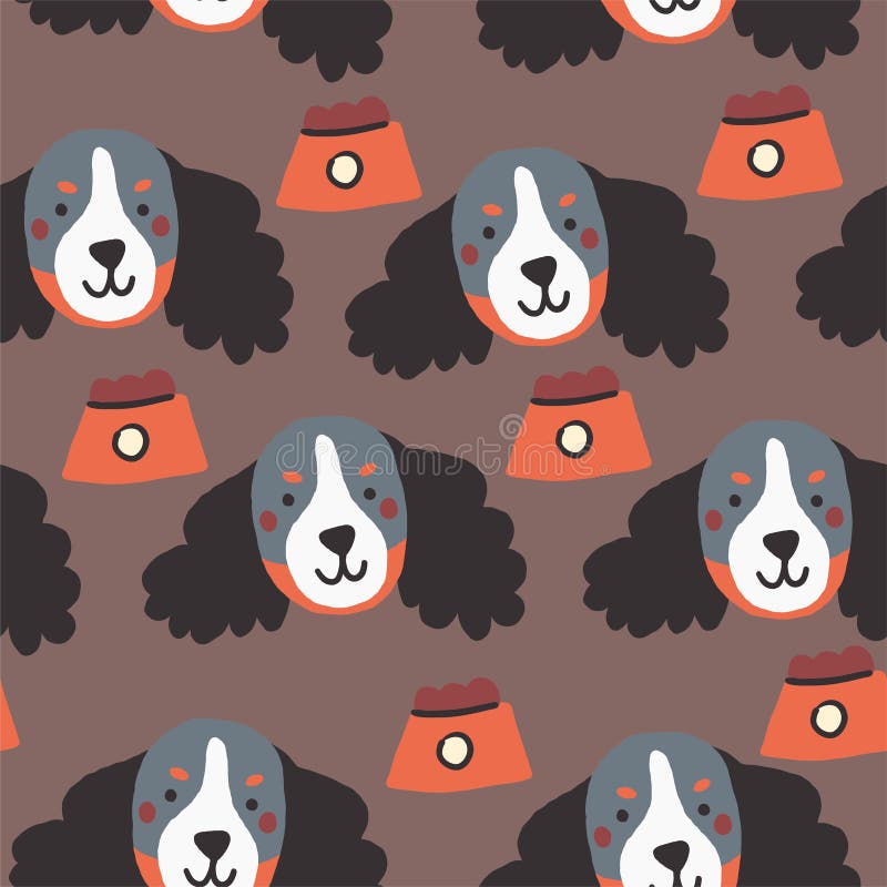 Cute Dog Seamless Background Repeating Pattern, Wallpaper Background ...