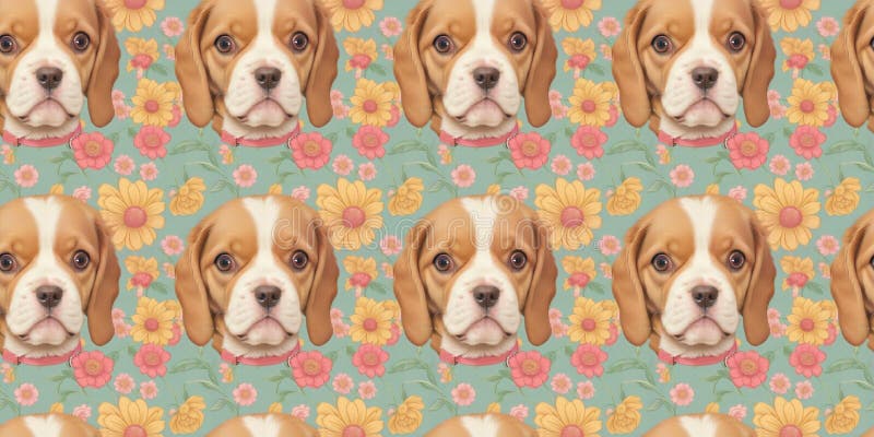 Cute dog seamless patterns stock image. Image of christmas - 370671747