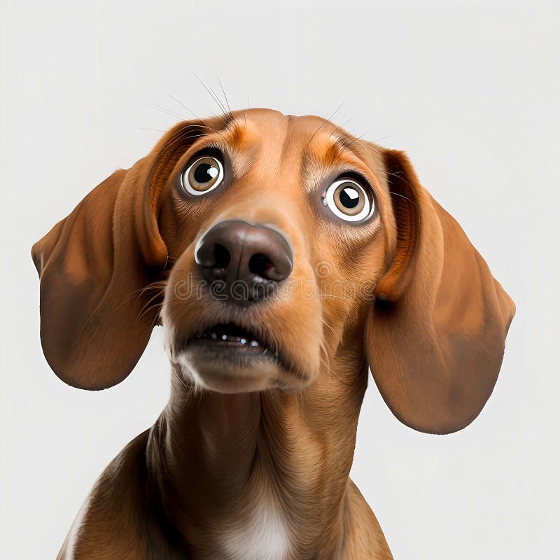 A Cute Dog with Surprise Expression Ai Generated Stock Illustration ...