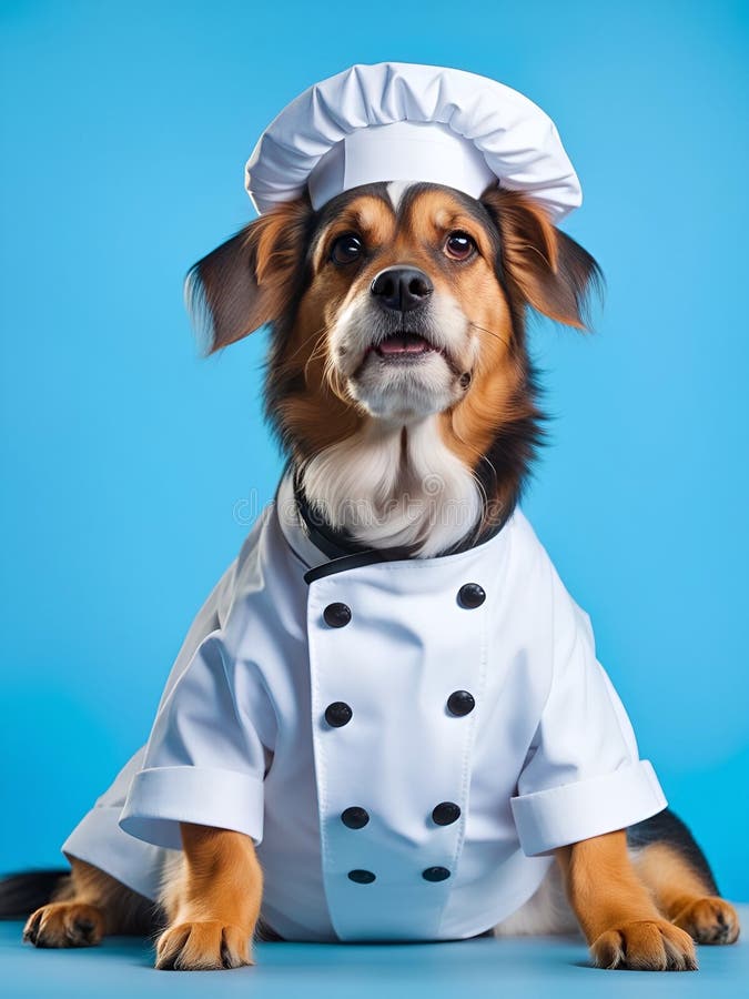 Dog Wearing Chef S Hat and Chef S Outfit. Generative AI Stock ...