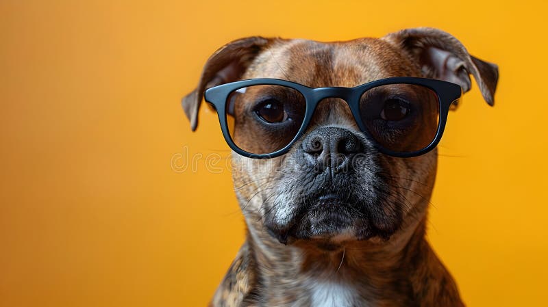 Cute Dog Wearing Glasses - Photo Stock Illustration - Illustration of doggo, happy: 343210069