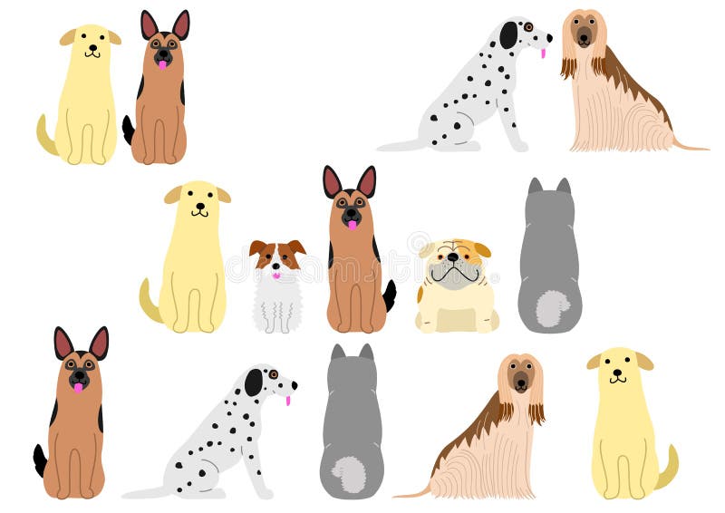 Cute dogs border set1 stock vector. Illustration of jack - 115261711