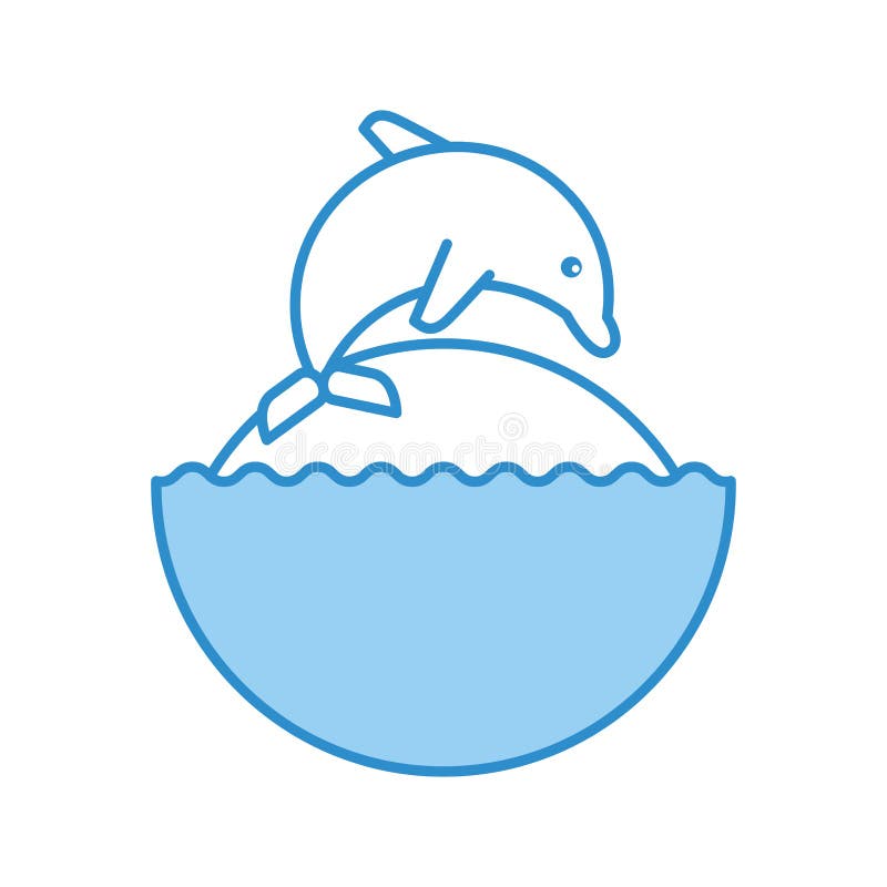 Cute dolphin isolated icon stock vector. Illustration of aquarium ...