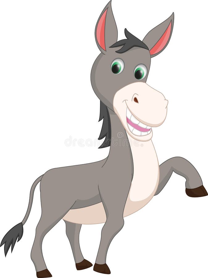Cute Donkey Cartoon Stock Vector - Image: 56596649