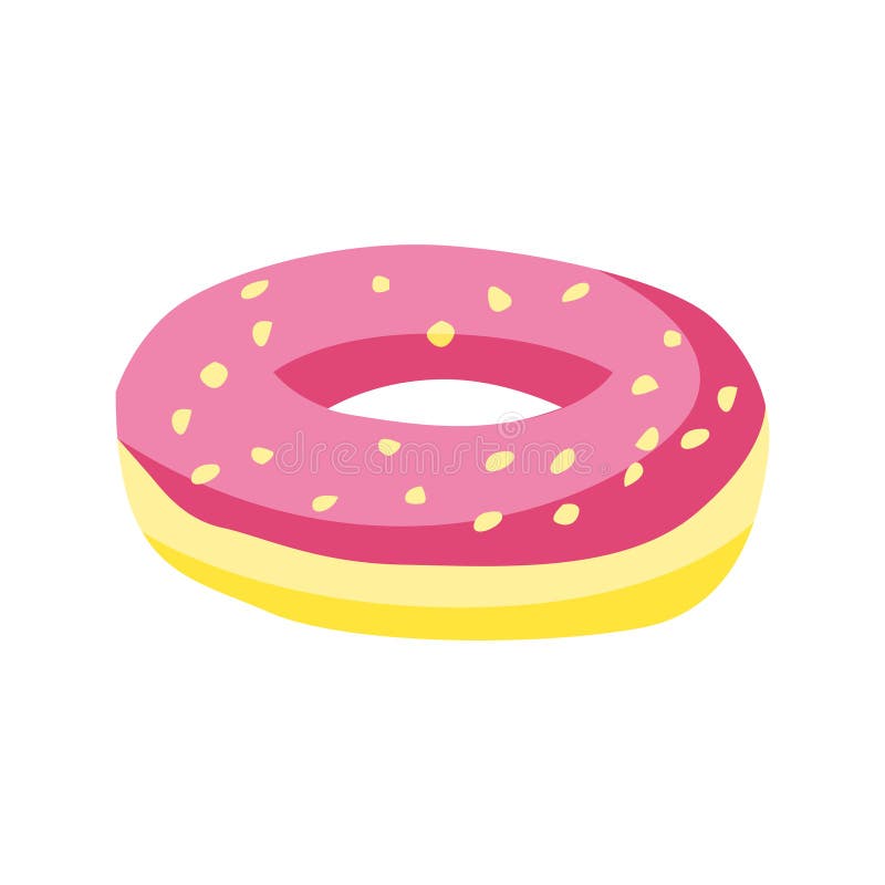 Cute of donut stock vector. Illustration of cream, icon - 256718569