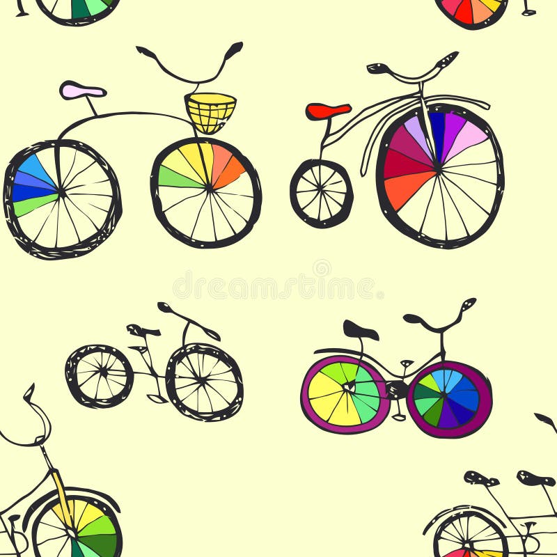 Doodle Bicycles Stock Illustrations – 410 Doodle Bicycles Stock ...