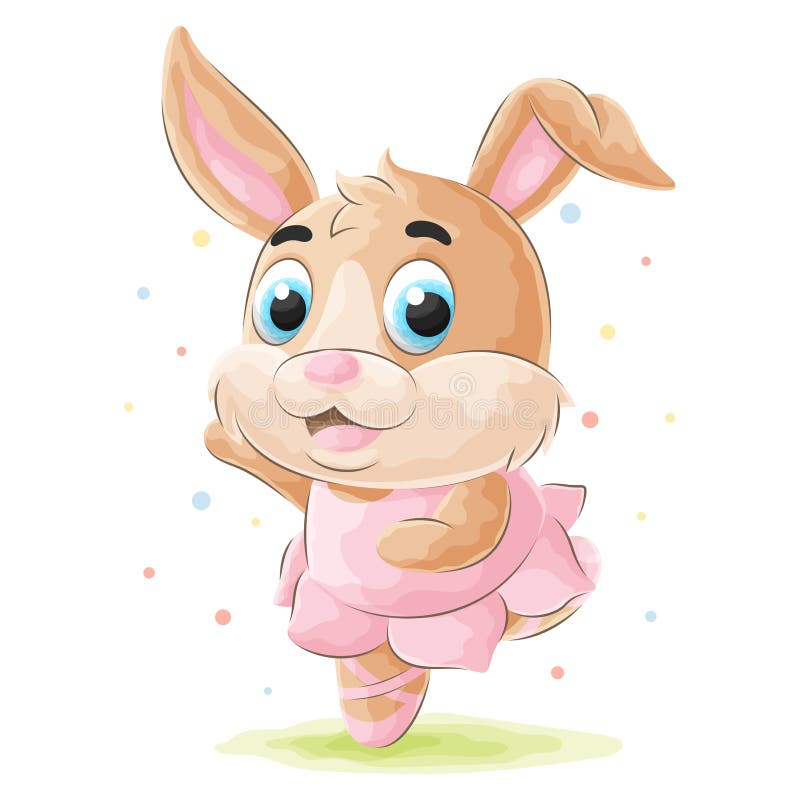 Dancing Pink Bunny Cartoon Stock Illustrations – 153 Dancing Pink Bunny ...