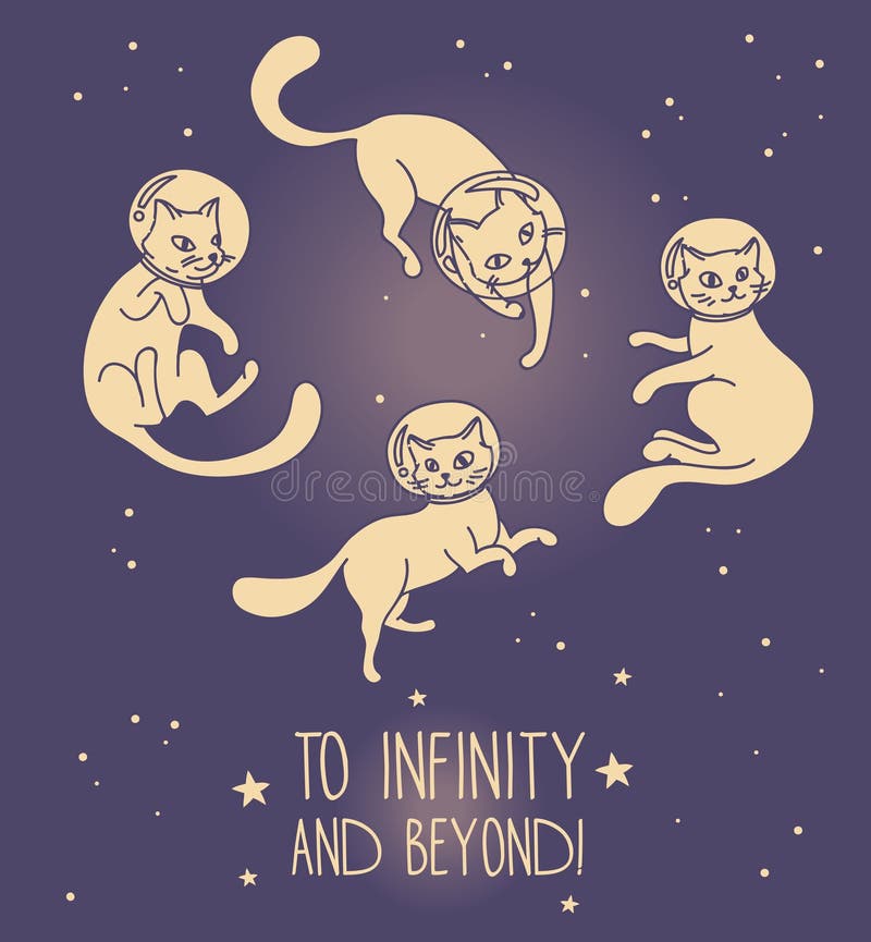 Cat Head Floating In Space