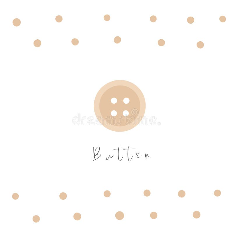 Cute Doodle Hand Drawn Button with Abstract Elements, Text Space. Stock ...
