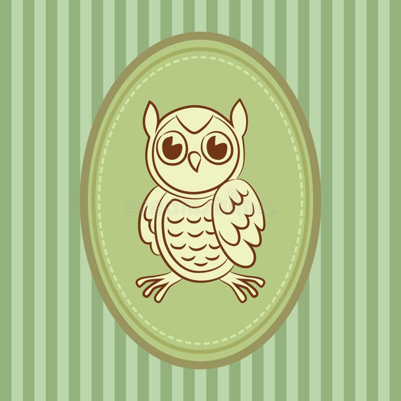 Cute doodle owl stock vector. Illustration of design - 32810776
