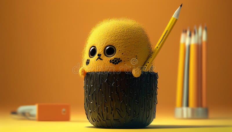 Cute Doodle Realistic Illustration Generated with AI Tools Stock Image ...