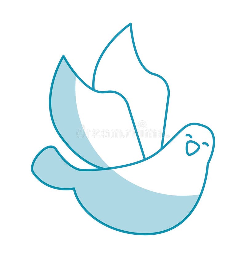 Cute dove flying icon stock vector. Illustration of dove - 92754453