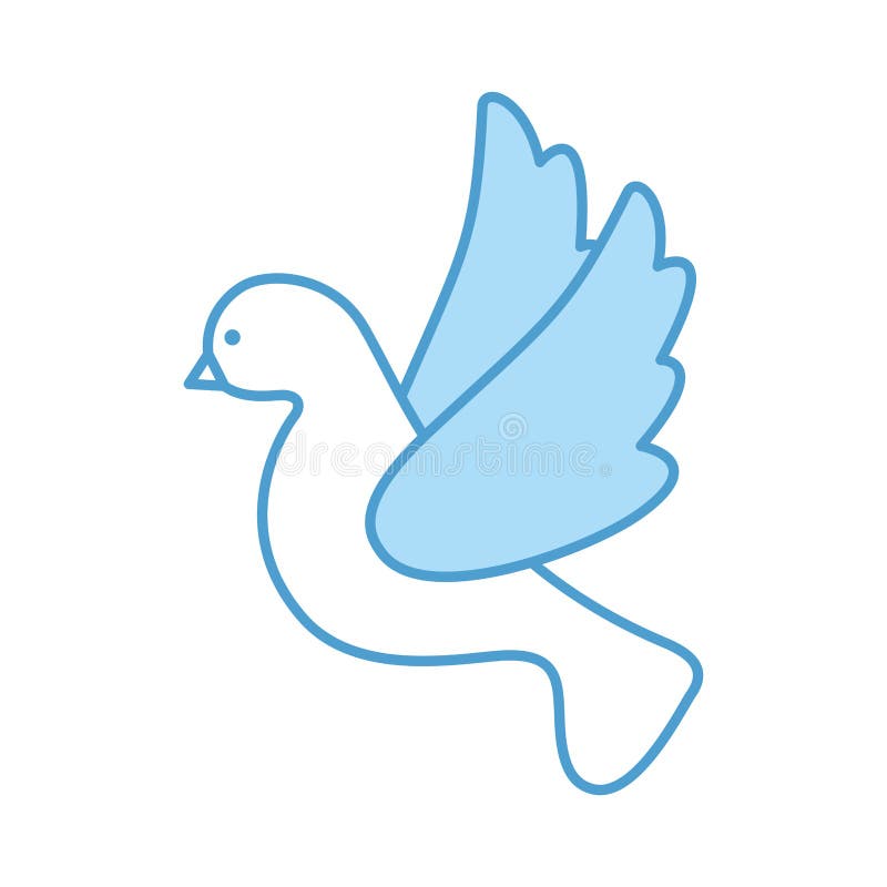Cute Dove with Message in Speech Bubble for Peace Day, Vector ...