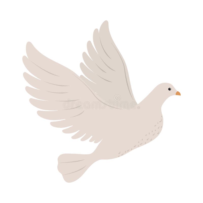 Cute Dove with Message in Speech Bubble for Peace Day, Vector ...