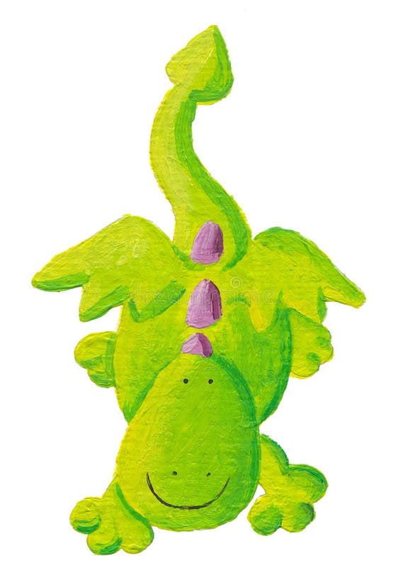 Cute dragon flying down stock illustration. Illustration of education ...