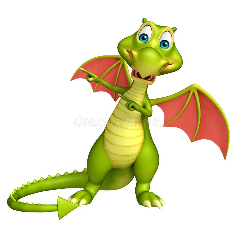 Fun Dragon Cartoon Character with Hammer Stock Illustration ...