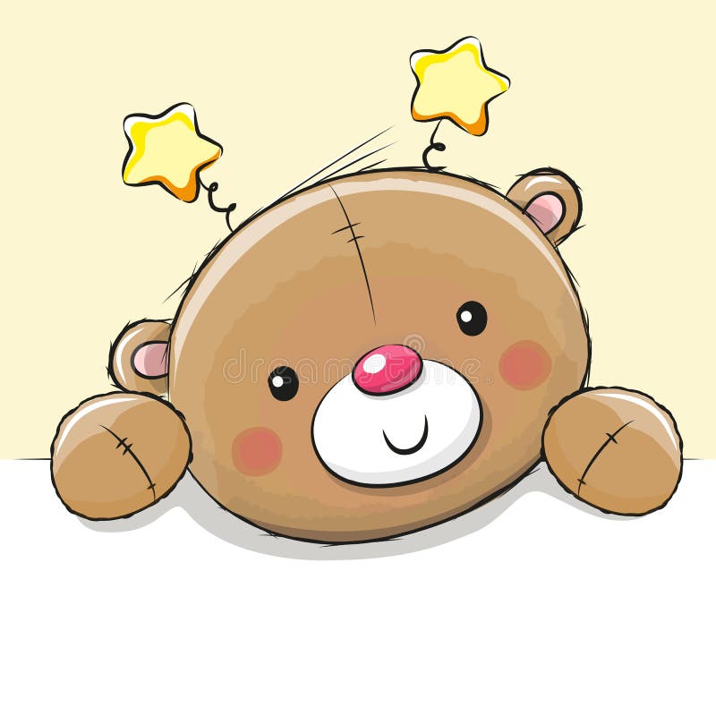 Cute Drawing Teddy bear stock vector. Illustration of childhood - 97177128