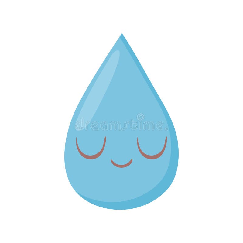 Cute drop water stock vector. Illustration of happy - 229715143