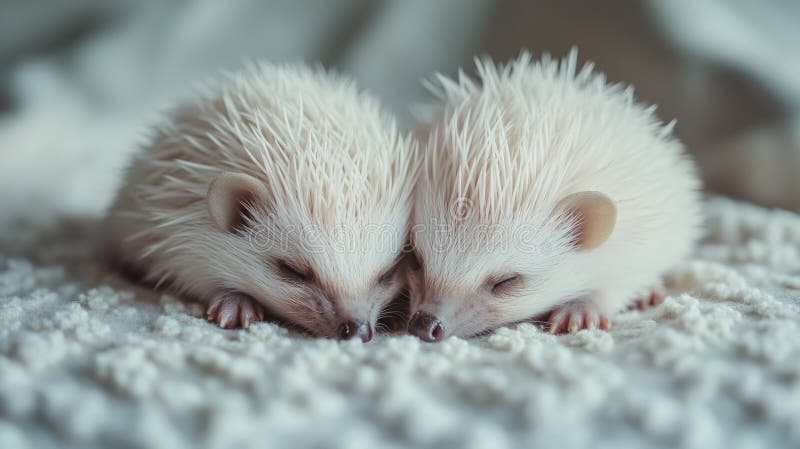 A Cute Dual-Headed Hedgehog Moment Stock Image - Image of relaxation ...