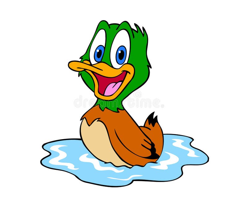 Cute Duck stock vector. Illustration of gander, mallard - 28904358