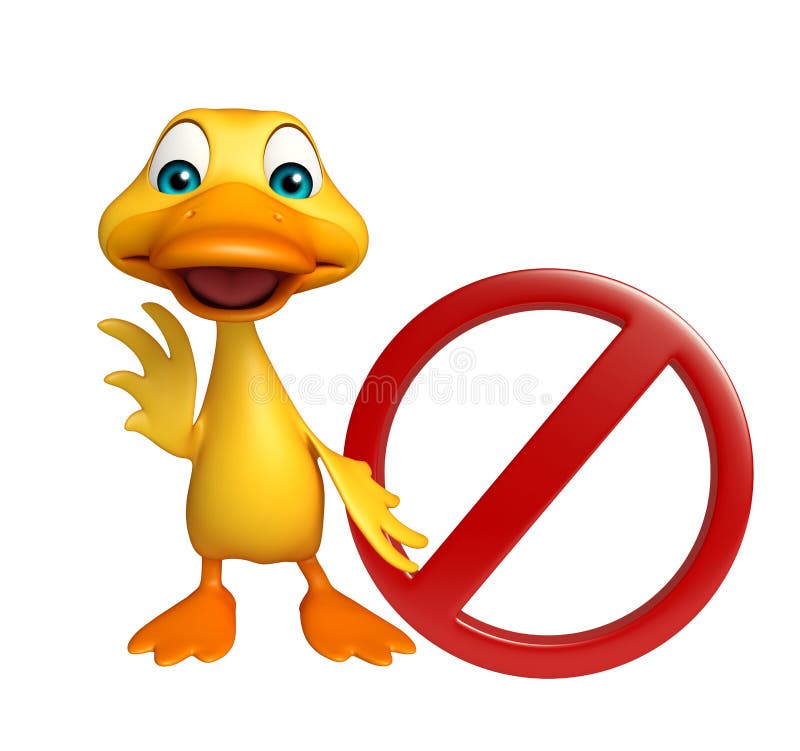 Cute Duck Cartoon Character Stop Sign Stock Illustrations – 14 Cute ...