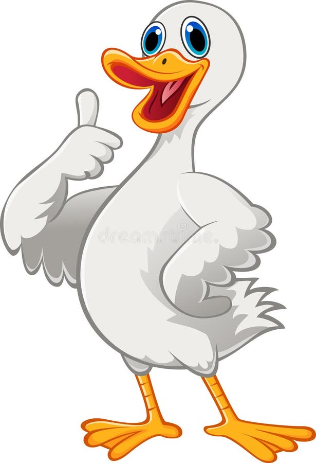 Funny duck cartoon stock vector. Illustration of happy - 26990110