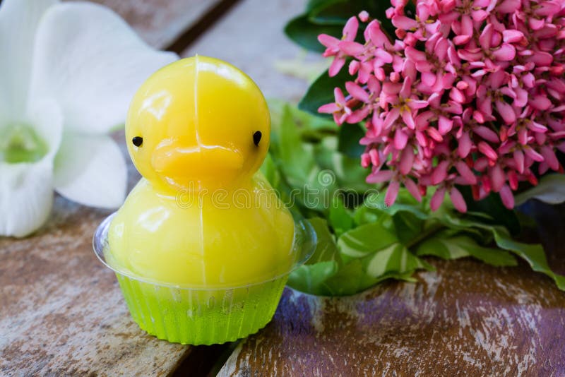 Cute duck jelly dessert stock photo. Image of yellow - 61501886