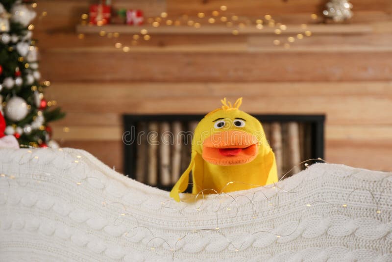 Cute Duck Toy for Puppet Show in Room Stock Image - Image of decorated ...