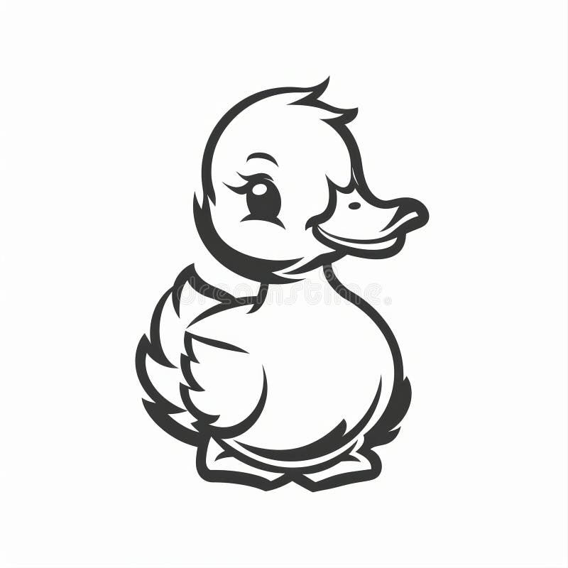 Cute Duck Outline