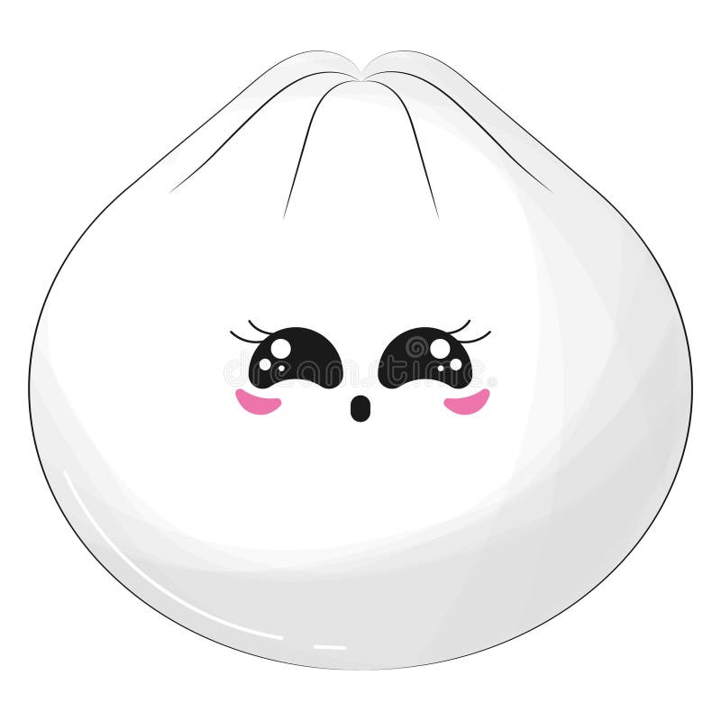 Cute Dumpling Character Cartoon Vector Stock Vector - Illustration of ...