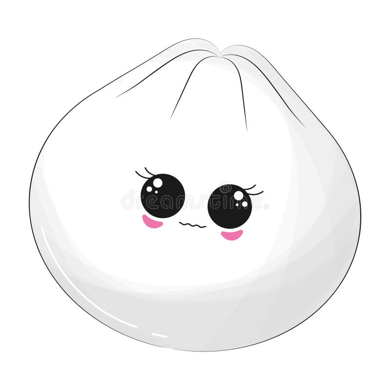 Cute Dumpling Character Cartoon Vector Stock Vector - Illustration of ...