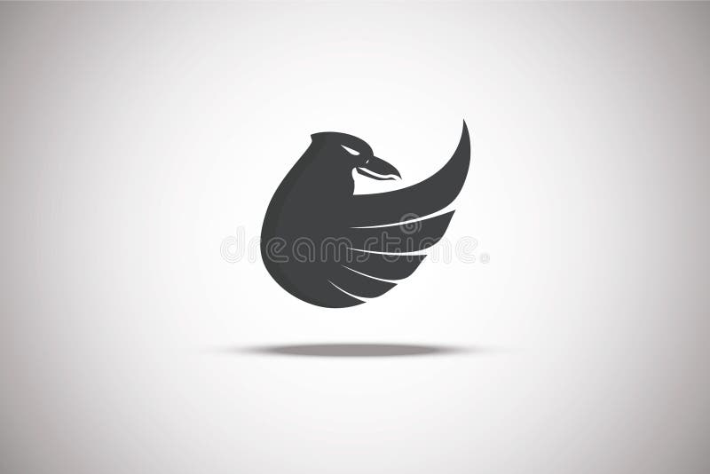 Cute Eagle Logo Design Icon Flat Vector Template Symbol Isolated ...