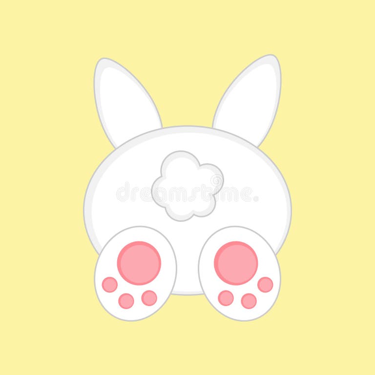 Cute Easter Bunny Rabbit Back View Stock Illustrations – 179 Cute ...