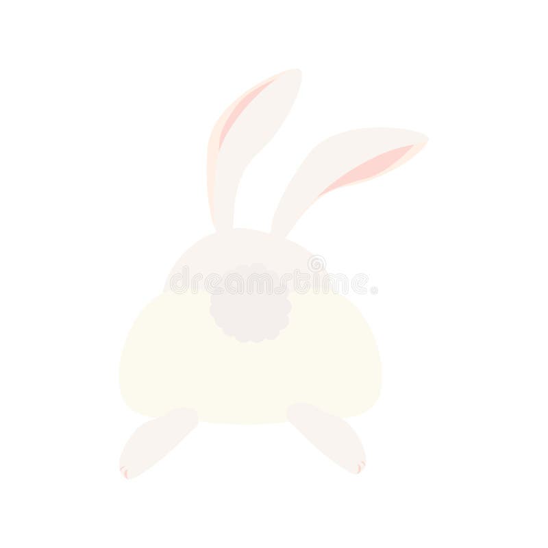 Cute Easter Bunny Rabbit Back View Stock Illustrations – 144 Cute ...