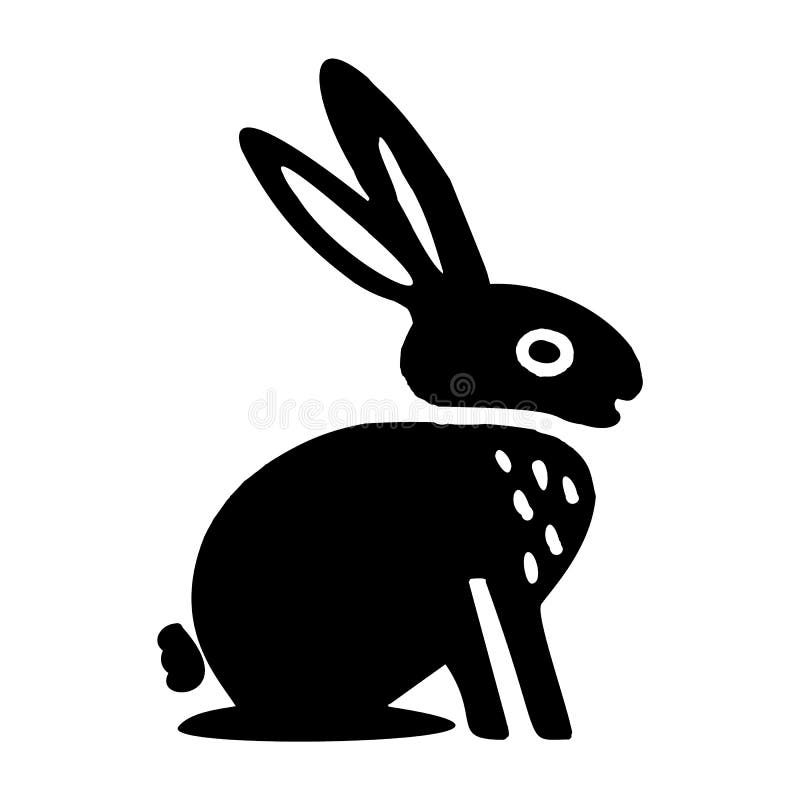 Cute Easter Bunny Cartoon Clipart. Vector Rabbit Motif. Stock ...