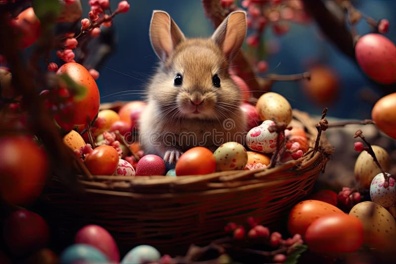 Cute Easter Bunny stock illustration. Illustration of easter - 281293390