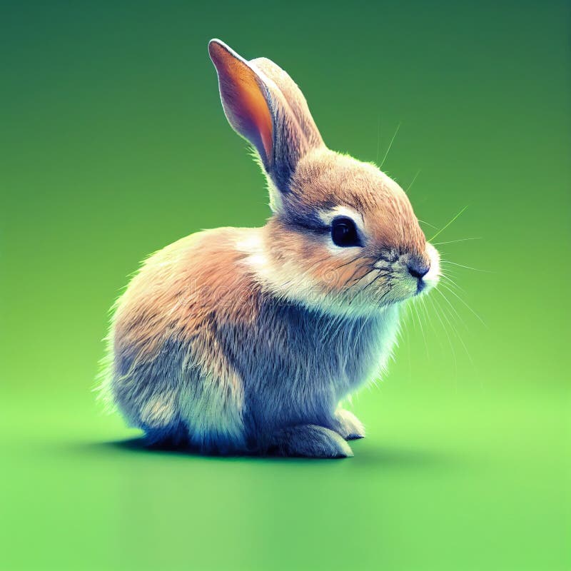 Cute Easter Bunny for Children Poster Illustration. Easter Rabbit ...