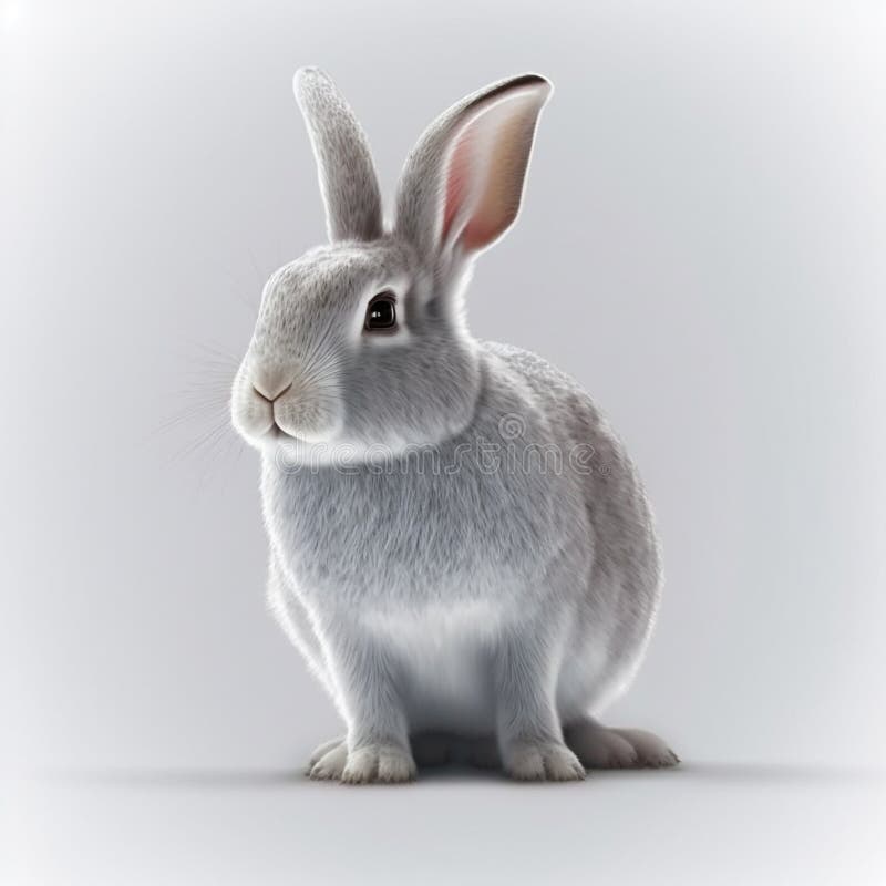 Cute Easter Bunny for Children Poster Illustration. Easter Rabbit ...