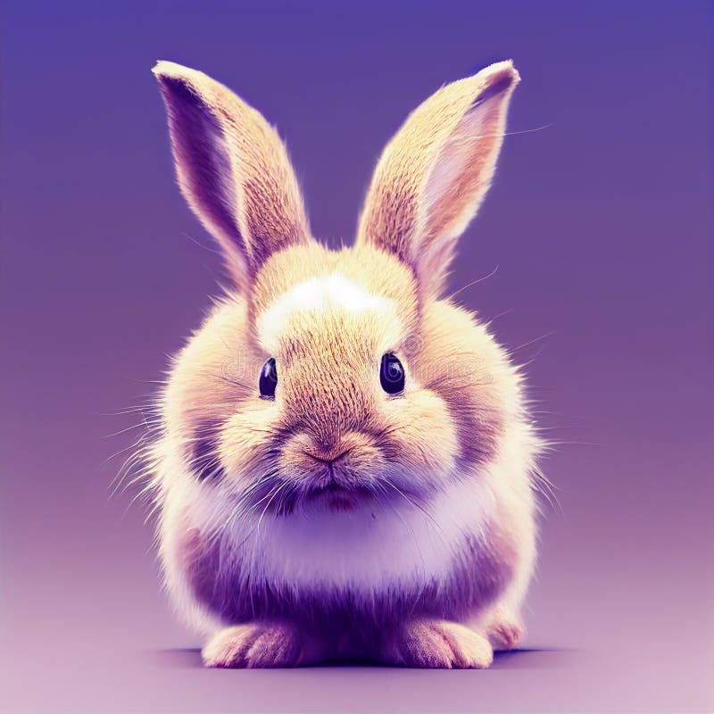 Cute Easter Bunny for Children Poster Illustration. Easter Rabbit ...