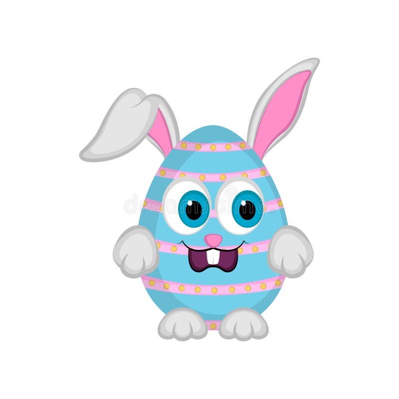 Cute easter bunny egg stock vector. Illustration of cartoon - 139935826