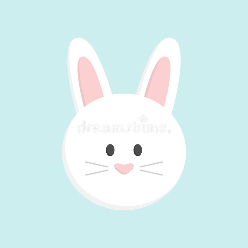 Cute White Easter Bunny Vector Stock Vector - Illustration of graphic ...