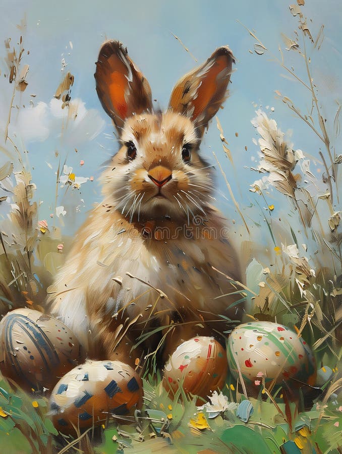 Bunny Oil Painting Stock Illustrations – 236 Bunny Oil Painting Stock ...