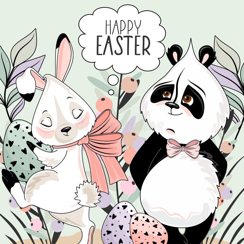 Easter Panda Stock Illustrations – 328 Easter Panda Stock Illustrations ...