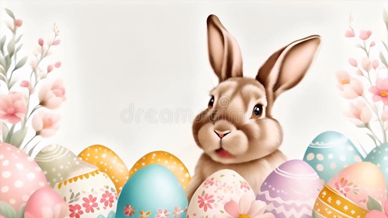 Cute Talking Easter Bunny Generative Ai Illustration Stock Footage ...