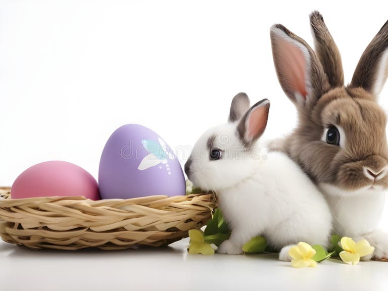 Cute Easter Bunny and a Solo Egg, Spreading Cheer on Easter Day Stock Image - Image of harmony ...
