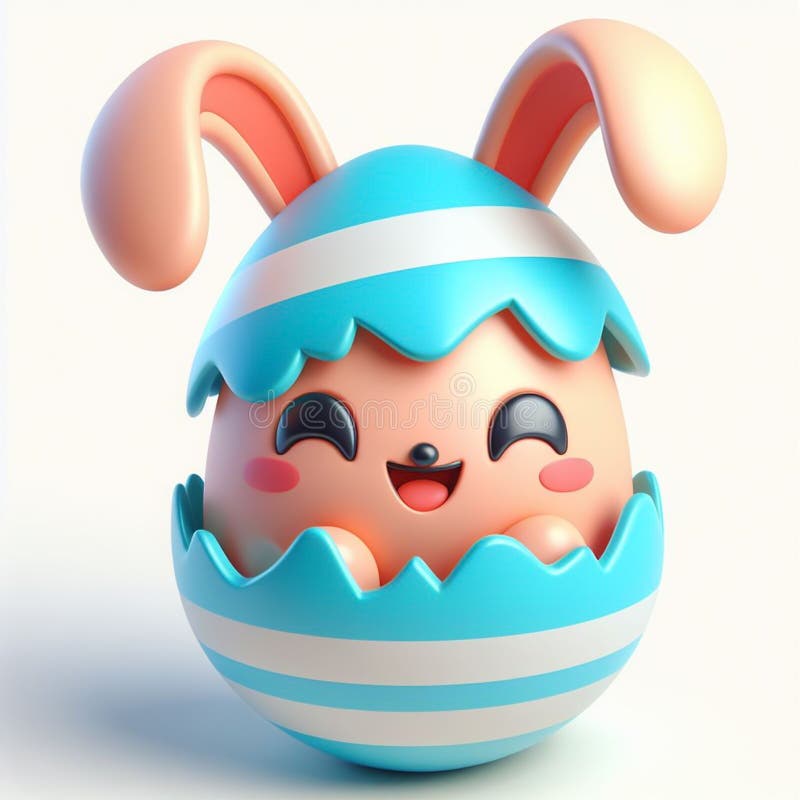 Cute Easter Bunny. Easter Time. Card Invitation Stock Illustration ...